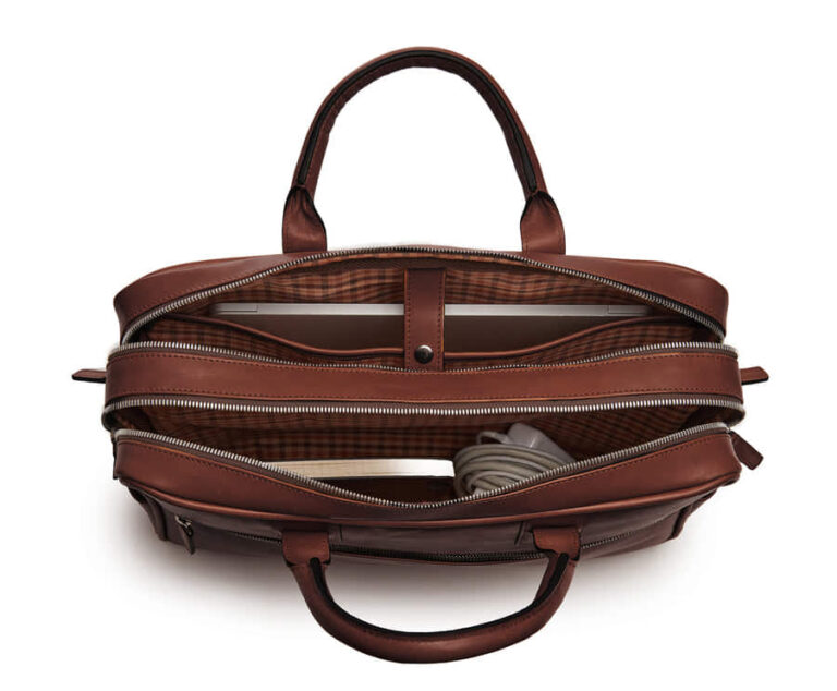 Korchmar 15" Redford Leather Laptop Briefcase - Bradshaw Forbes Luxury ...