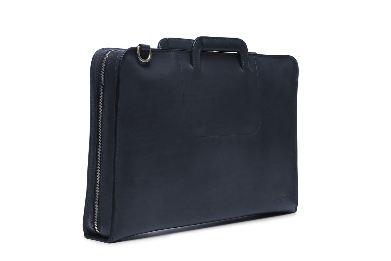 Korchmar Jackson Leather Zippered Briefcase – Bradshaw Forbes Luxury ...